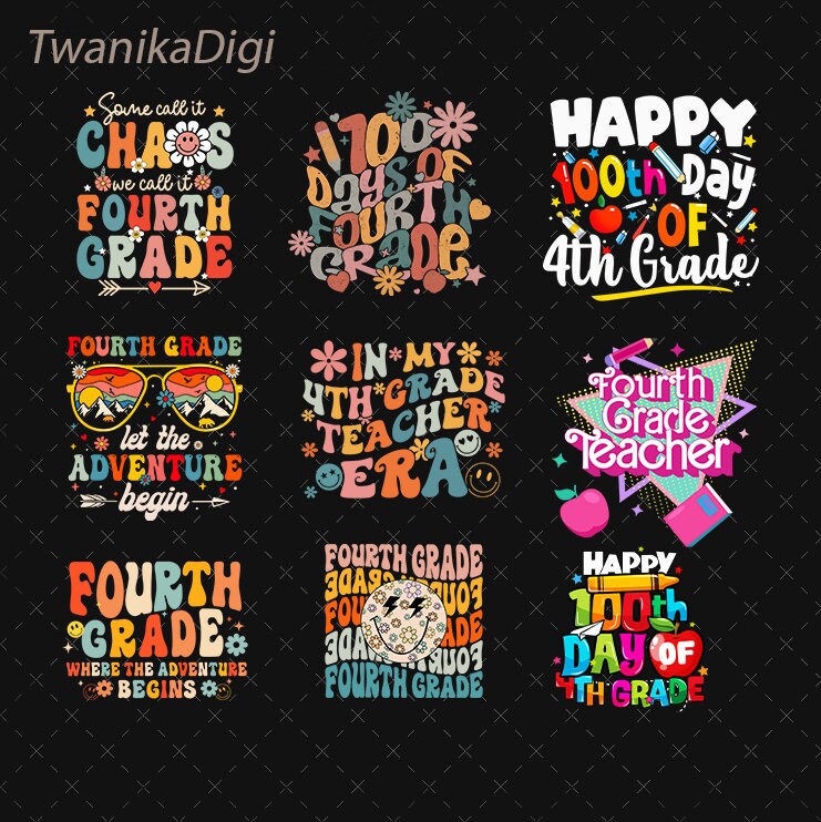 Fourth Grade Png 4th Grade Teacher Png 4th Grade Png 4th - Etsy