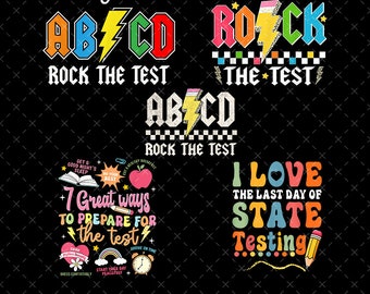 Retro Rock the Test Png, Teacher Testing Png, Testing Coordinator Png ...