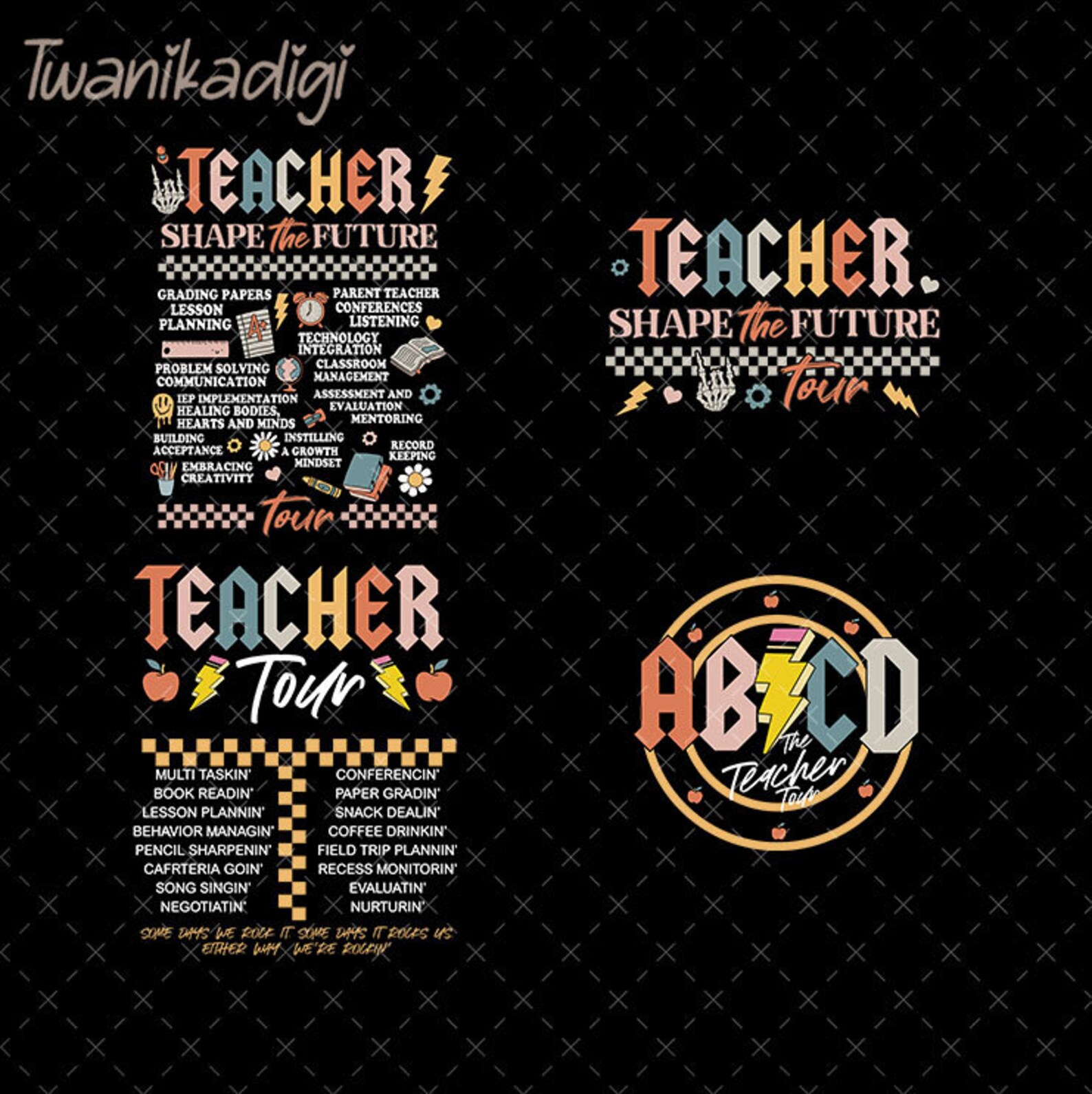 ABCD Teacher Tour Png, Teacher Tour Png, Teacher World Tour Png, Rock ...