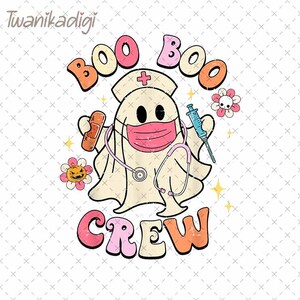 Boo Boo Crew Png, Nurse Halloween Png, Spooky Nurse Png, Nurse Ghost ...
