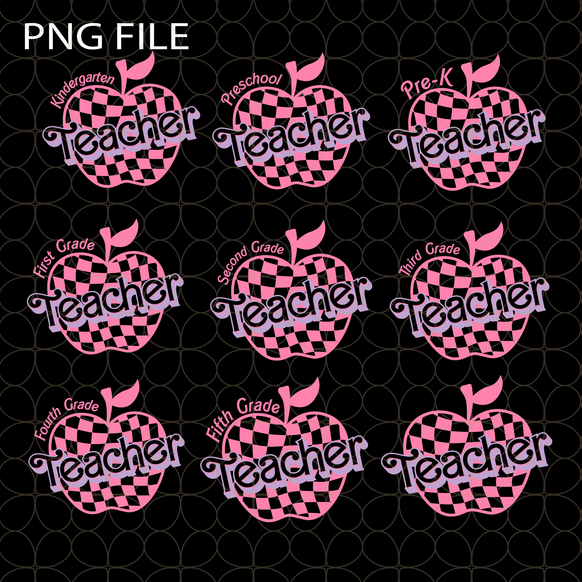 Retro Teacher Png Bundle, Back to School Teacher Png, First Day of ...