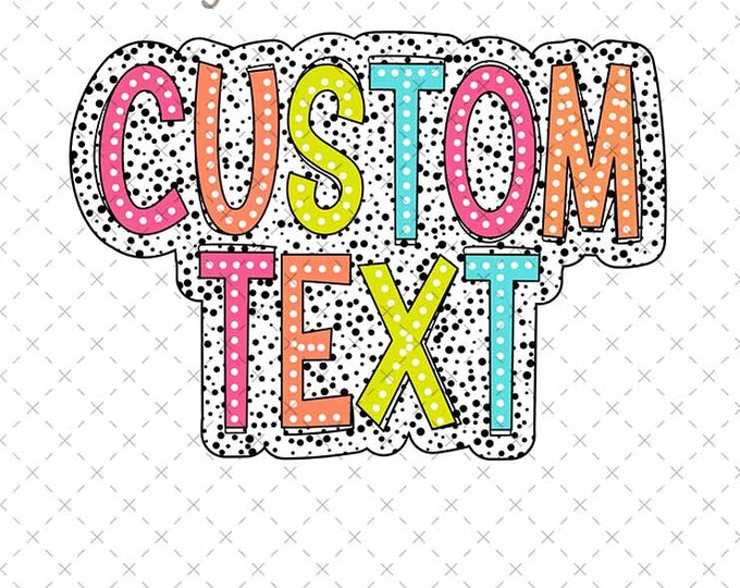 Dotted Letters, Bright Doodle Alphabet, PNG Bundle, Doodle Sublimation ...