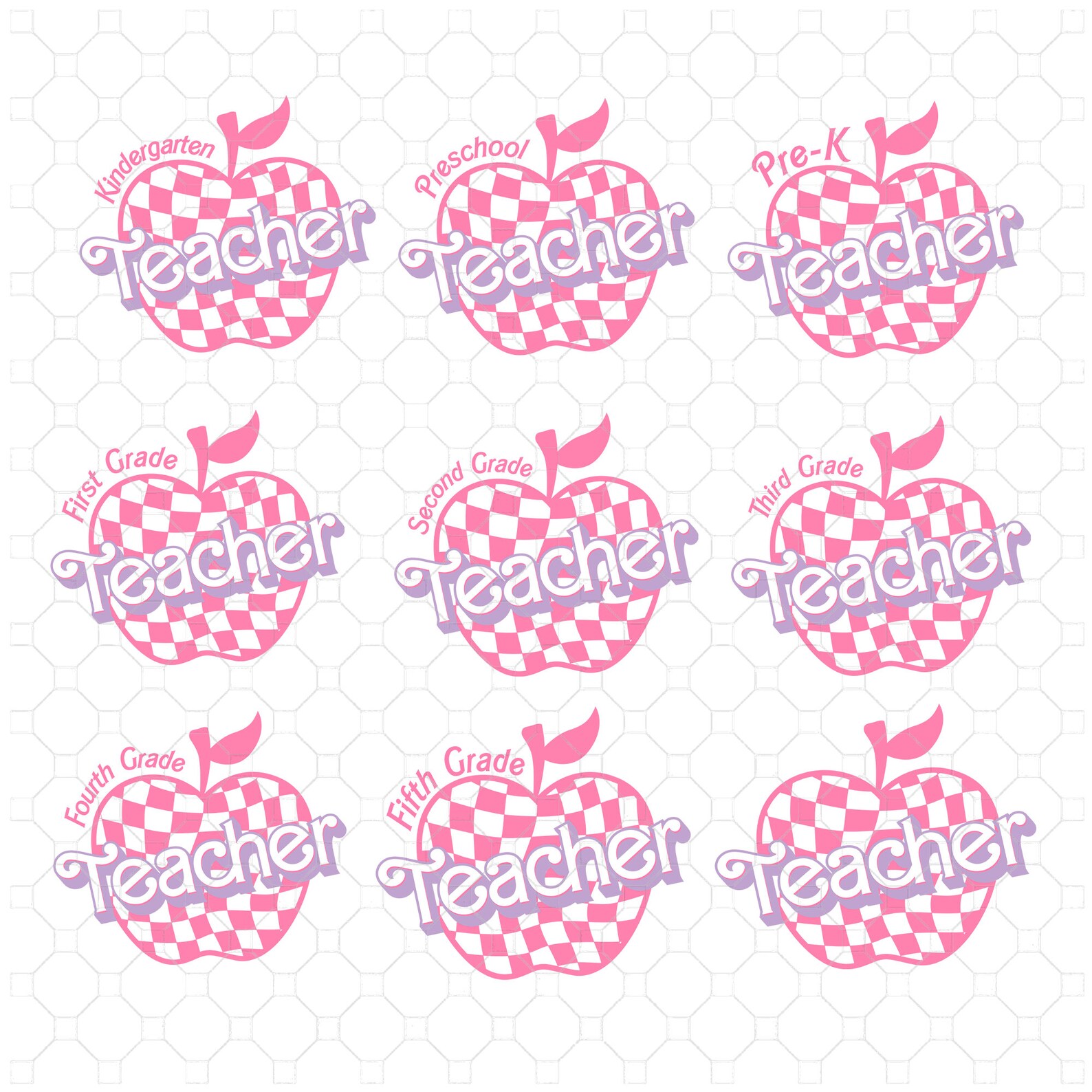 Retro Teacher Png Bundle, Back to School Teacher Png, First Day of ...