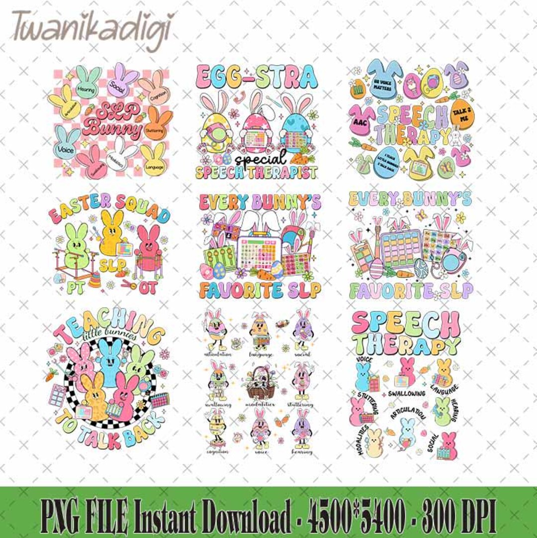 SLP Easter Png, Speech Therapy Easter Png, One Hoppy Speech Therapist ...