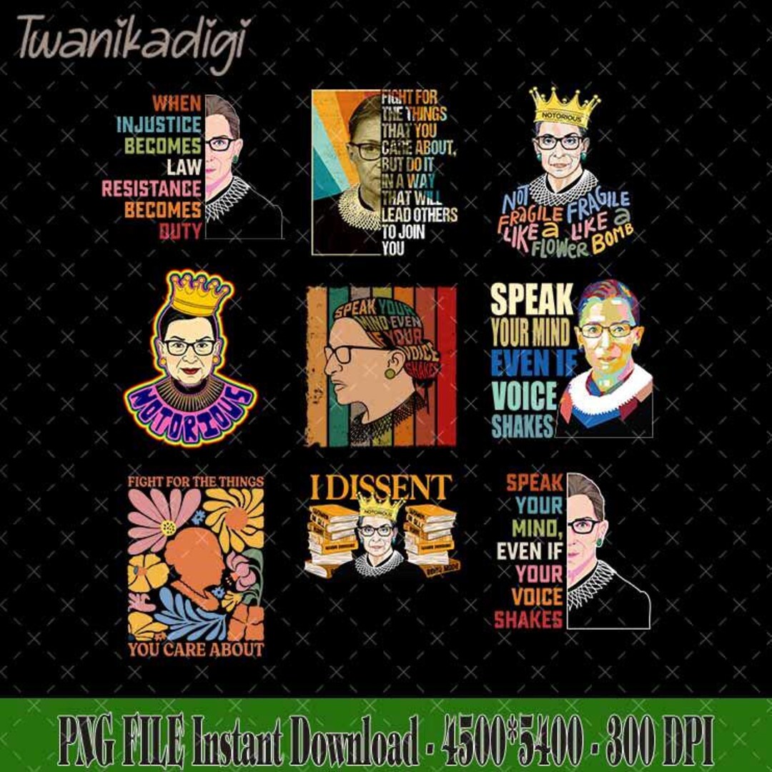 Notorious RBG Png, Ruth Bader Ginsburg Png, RBG Png, I Dissent Png ...