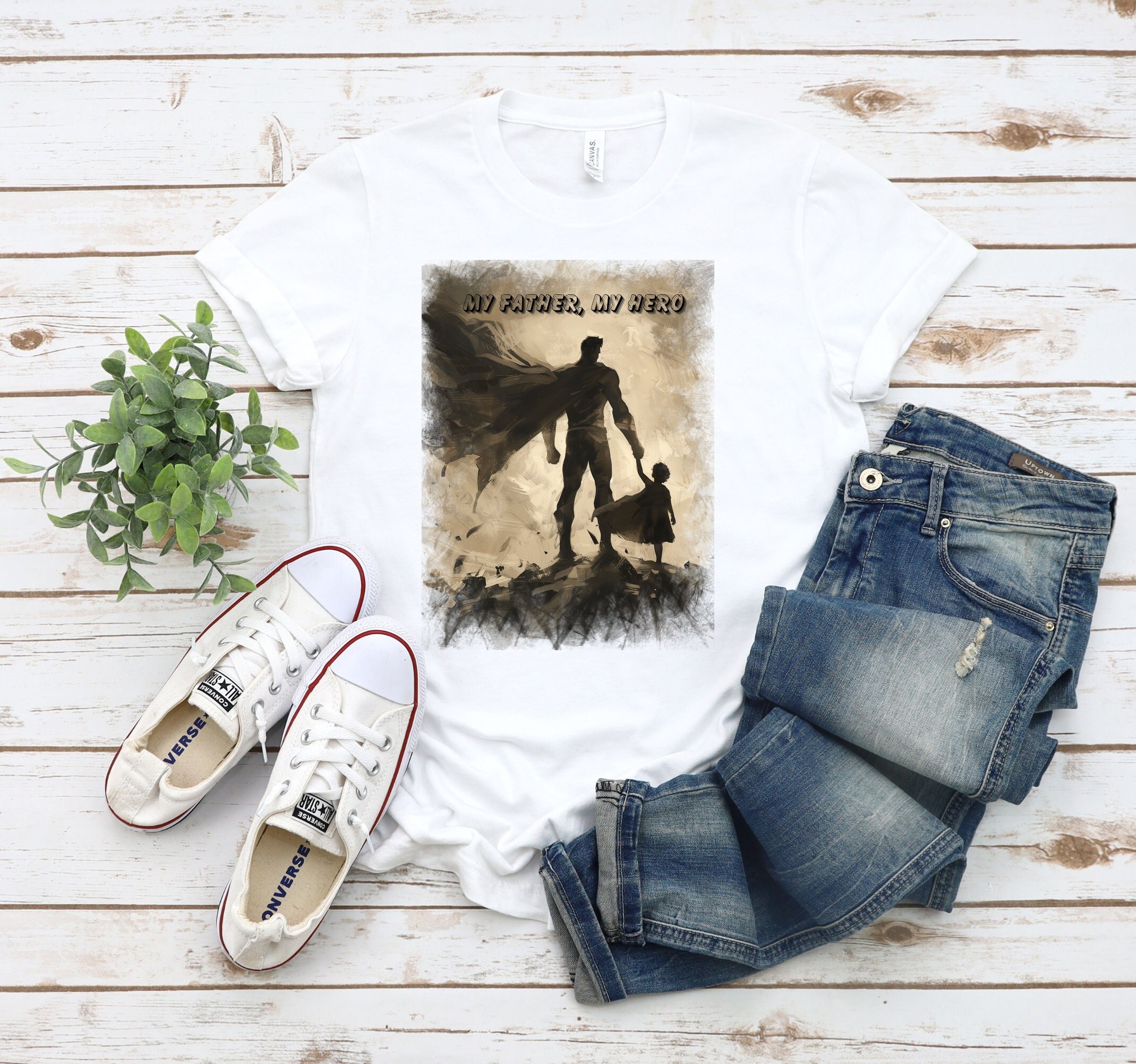 My Father My Hero Shirt for Dad, Gift Tee to Show Your Father How Much ...