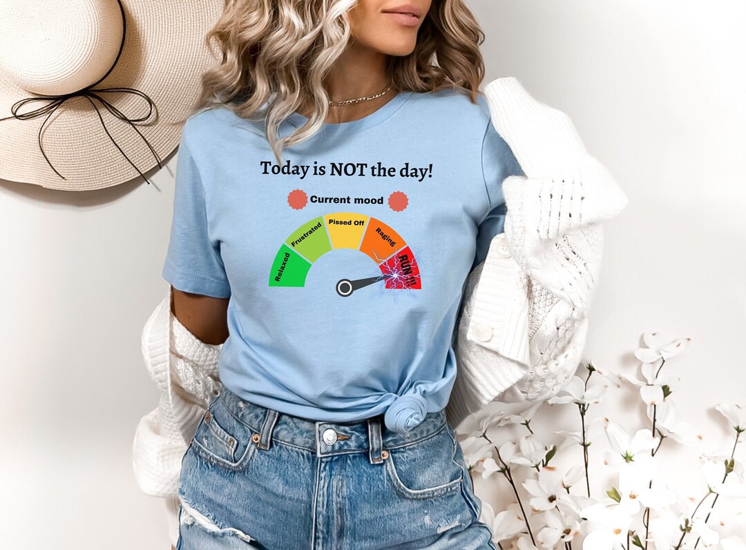 Mood Meter Shirt, Anger Meter Shirt, Funny Gift Shirt, Not Today Shirt ...