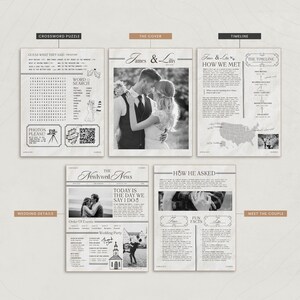Newspaper Wedding Program Template, Newspaper Style Infographic ...