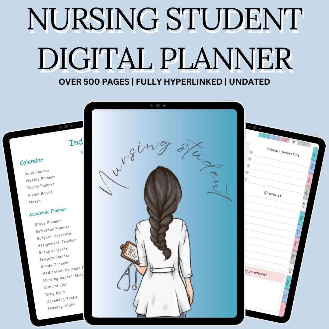 Nursing Student Digital Planner Digital Planner for Student - Etsy