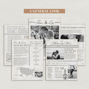 Newspaper Wedding Program Template, Newspaper Style Infographic ...