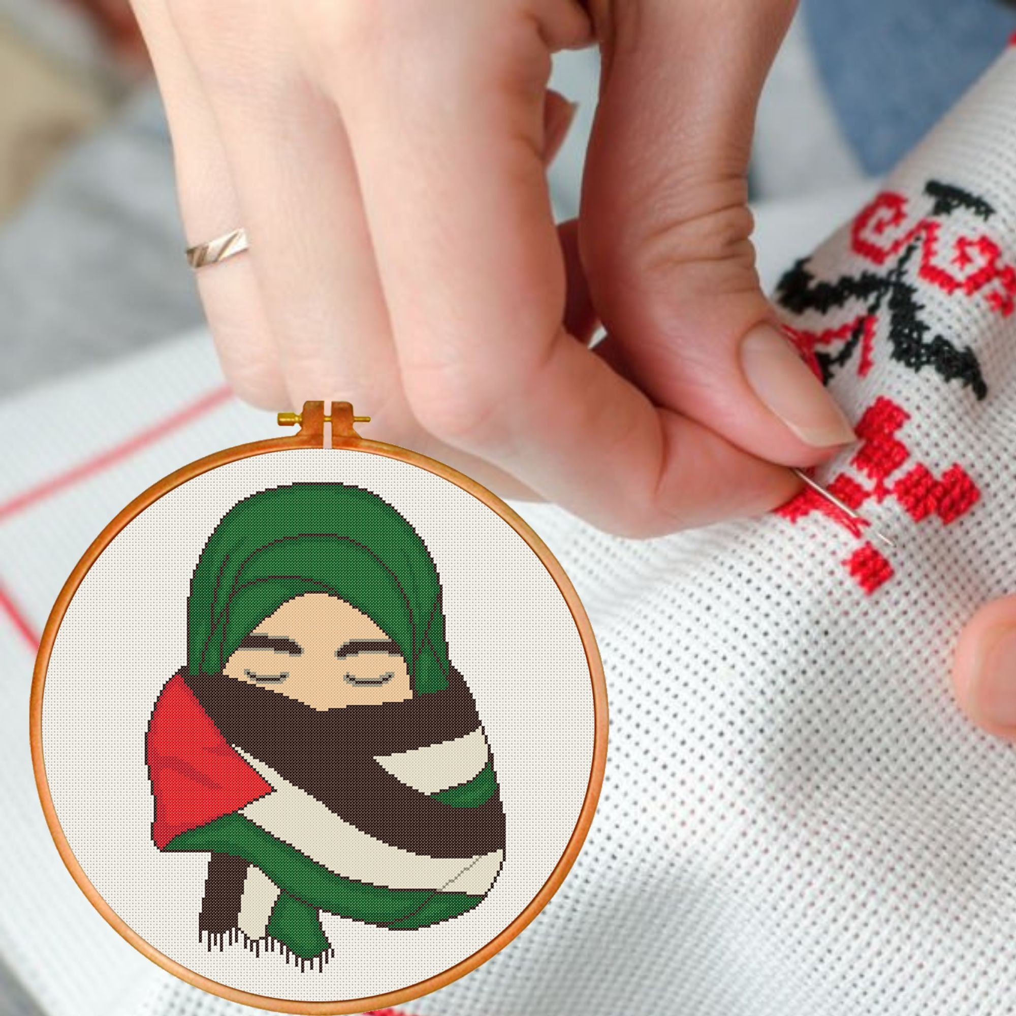 Set of 4 Free Palestine Cross Stitch Patterns 3, Islamic Cross Stitch ...