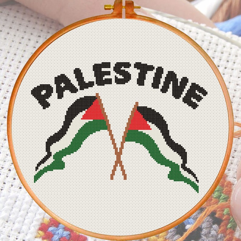 Set of 12 Free Palestine Cross Stitch Patterns, Islamic Cross Stitch ...