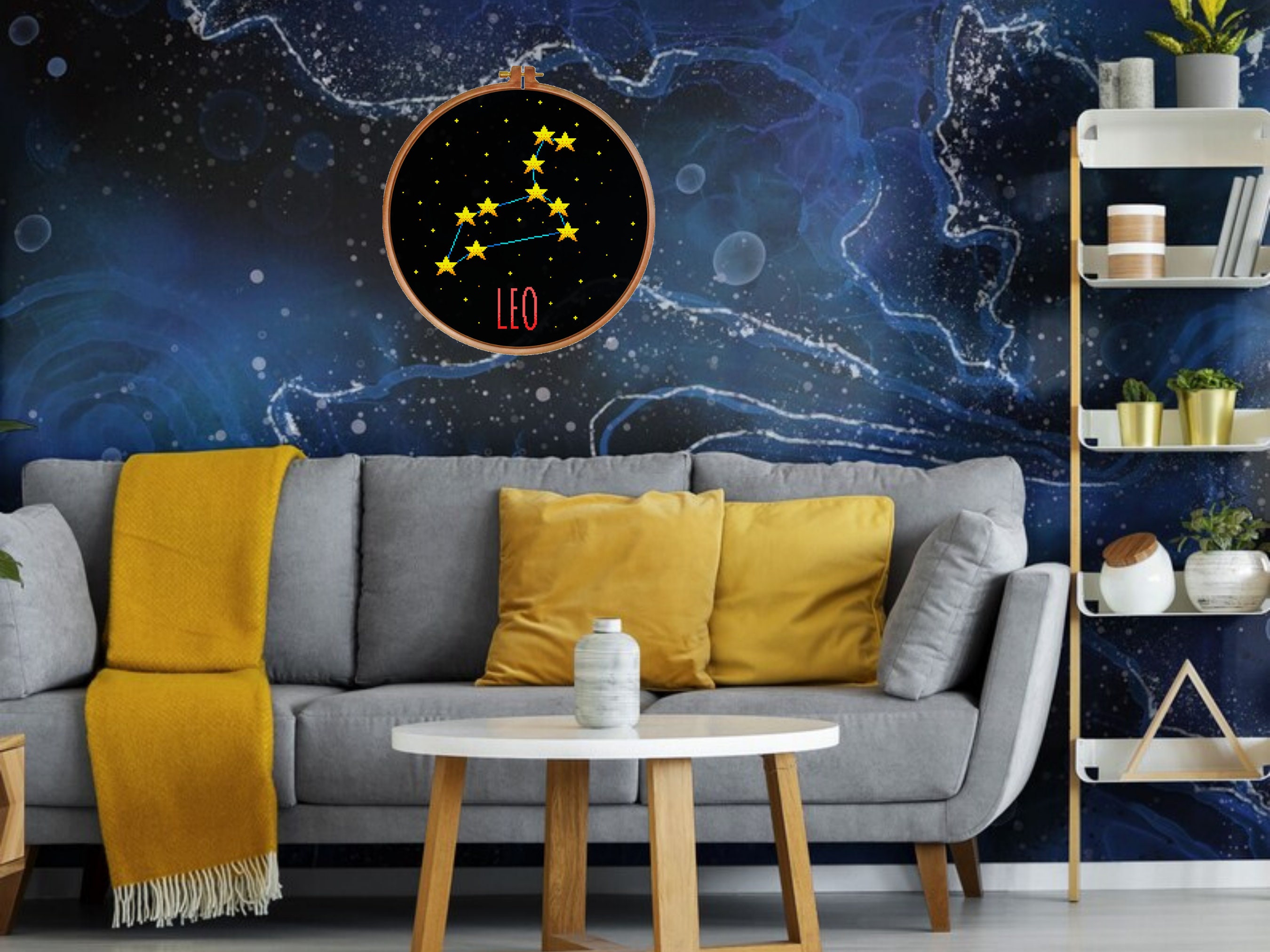 Leo Constellation Cross Stitch Pattern Astrology Star Sign Instant PDF ...