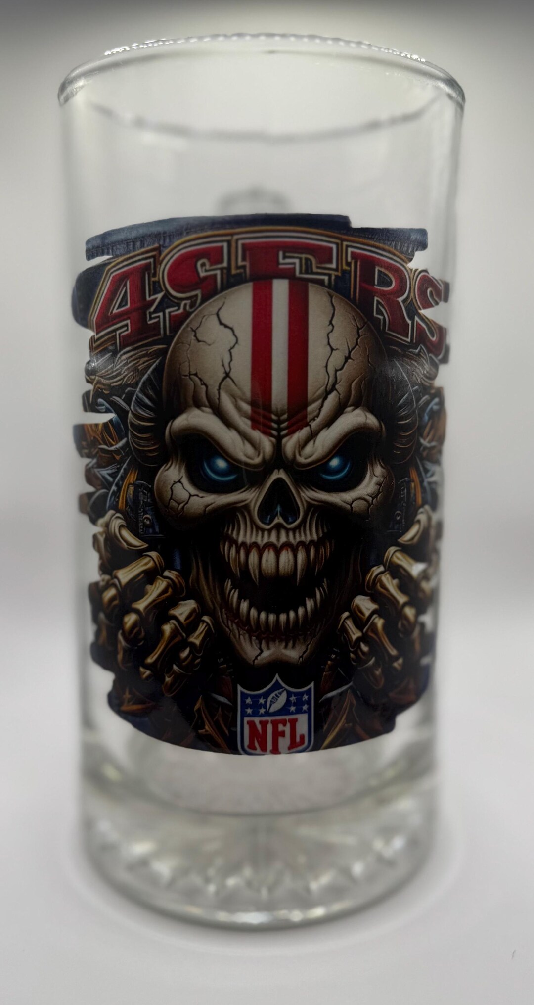 49ers Beer Mug: San Francisco Football, Red & Gold 26 Oz Glass - Etsy