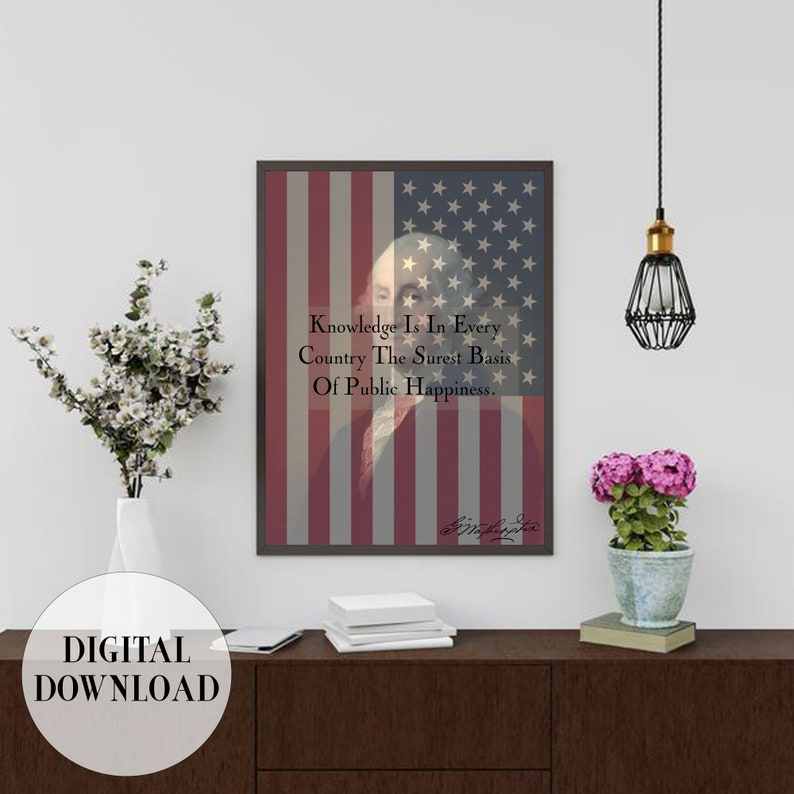 Inspiring Modern George Washington Digital Artwork Printable American ...