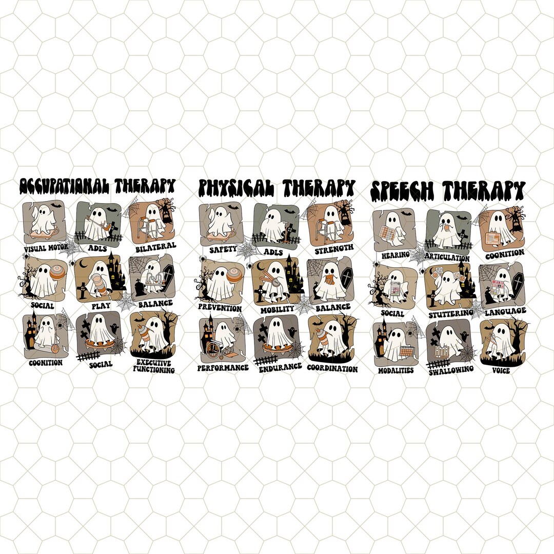 Occupational Therapy Ghost Halloween Png, Physical Therapy Spooky PT ...