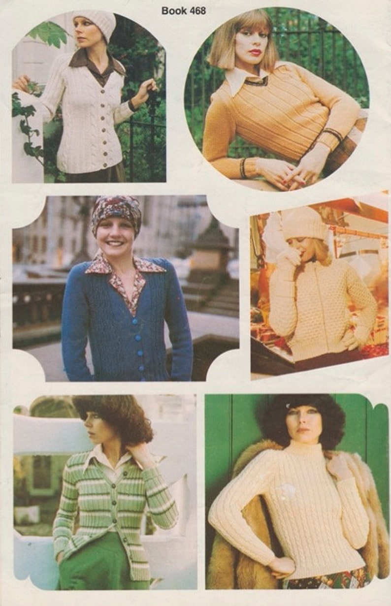 Patons Totem Ten Knitting Designs for Ladies Book 468 Retro Knitting ...