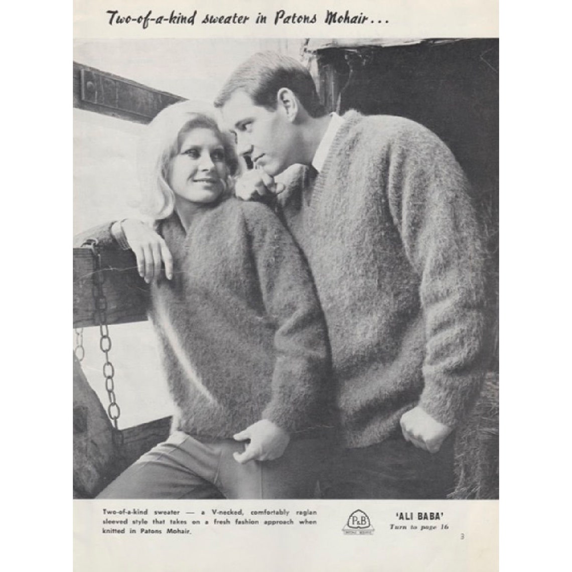 Patons Book Number 708 Mid '60's 6 Designs for Ladies and Men Digital ...