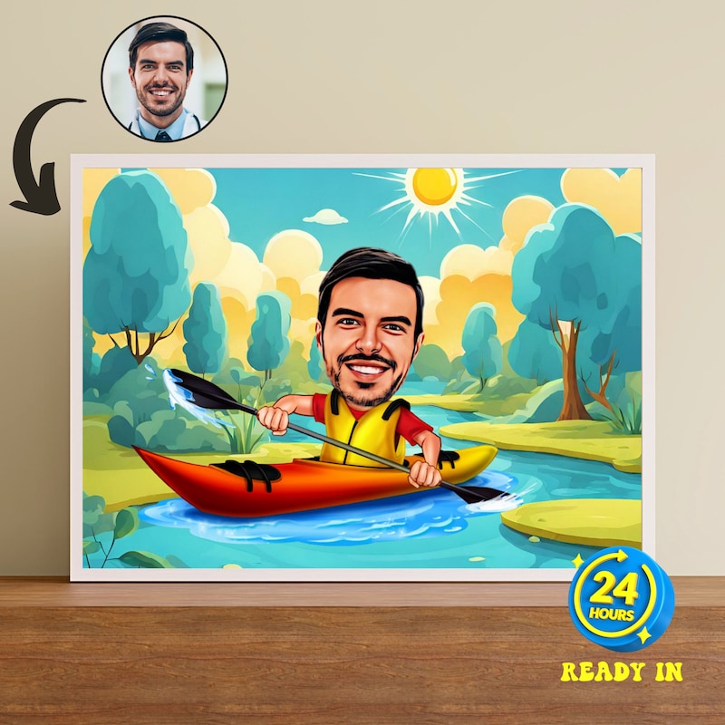 Funny Kayak Cartoons - Etsy