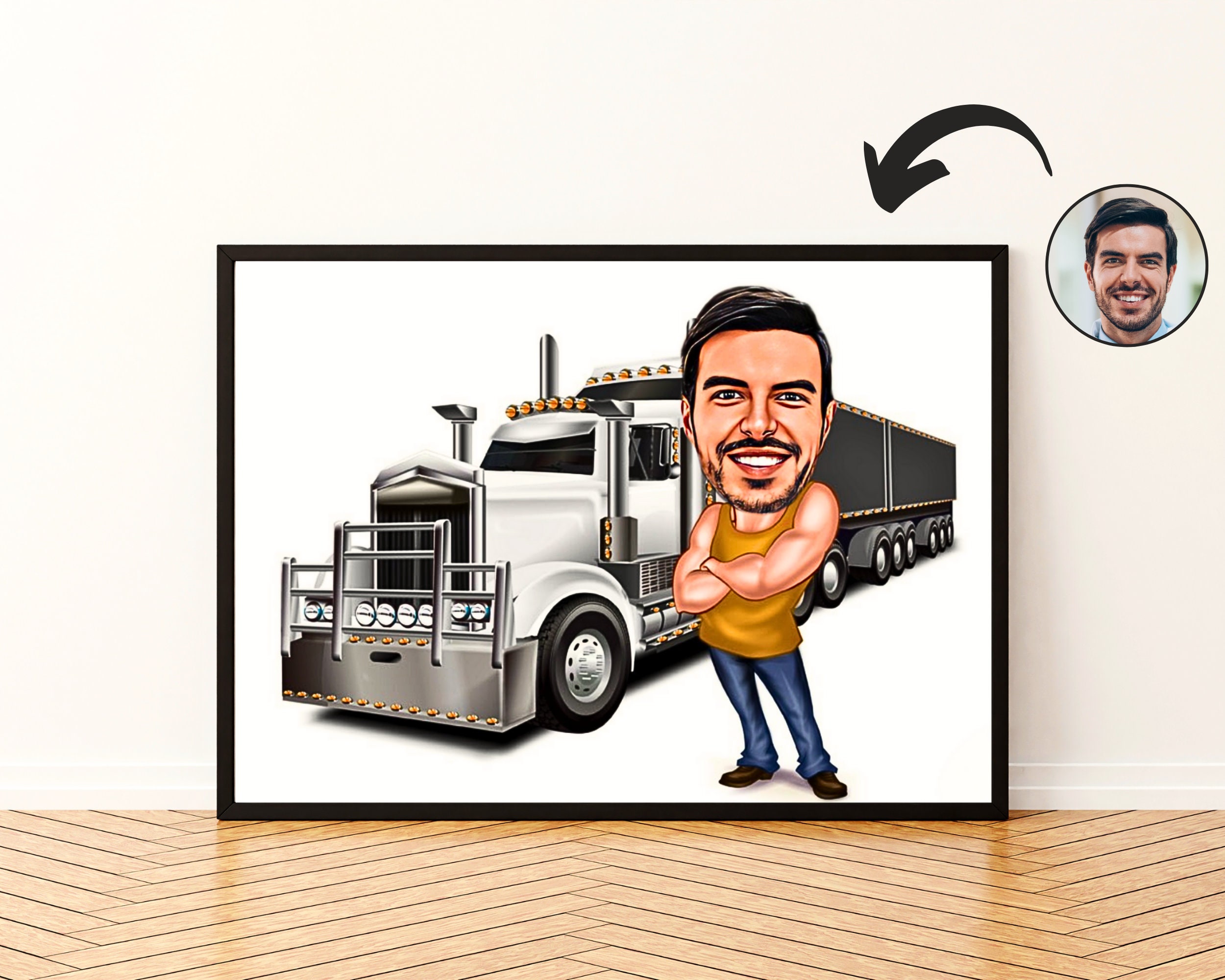 Cartoon Males Truck Drivers