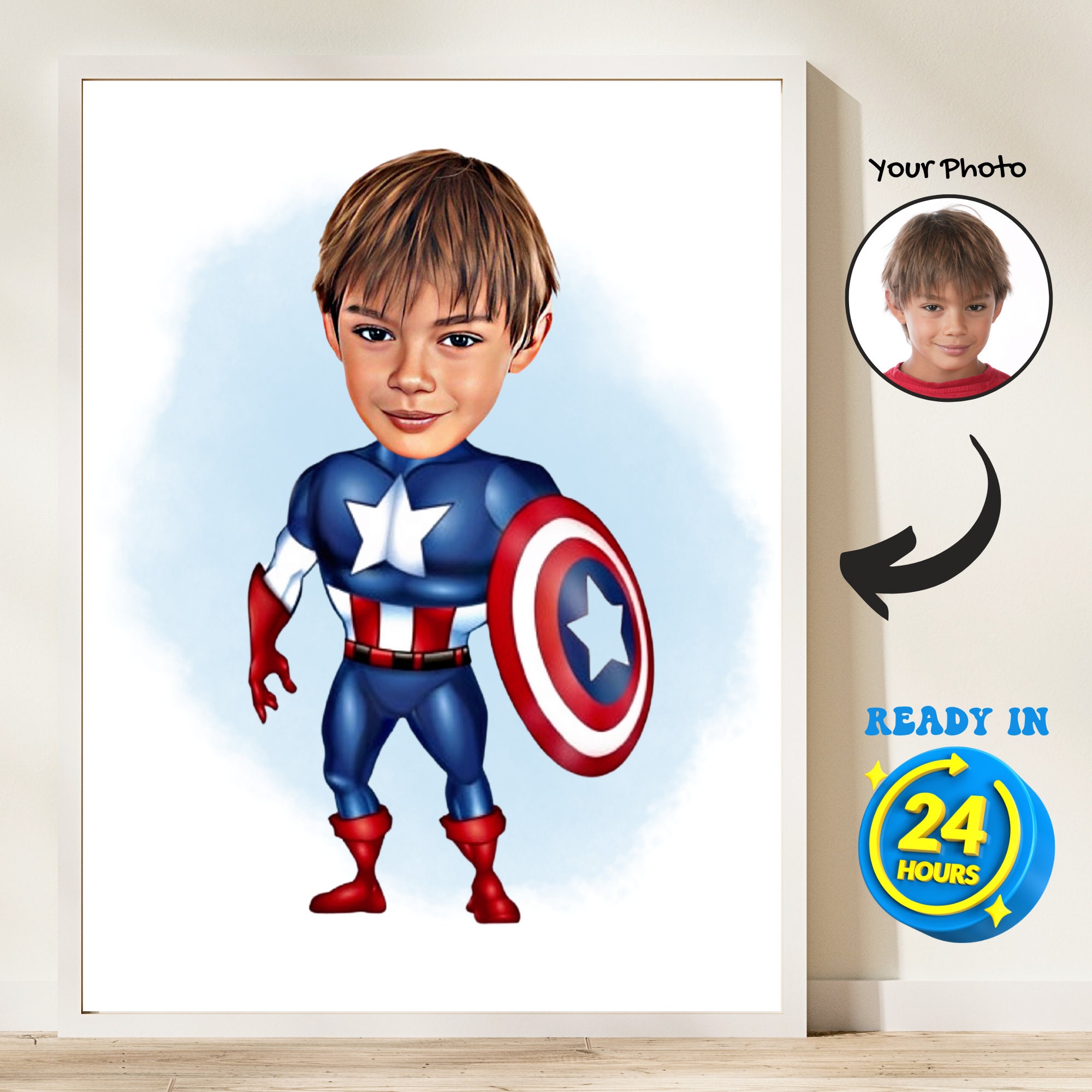 Personalized Superhero Caricature, Get Your Own Superhero Portrait From ...