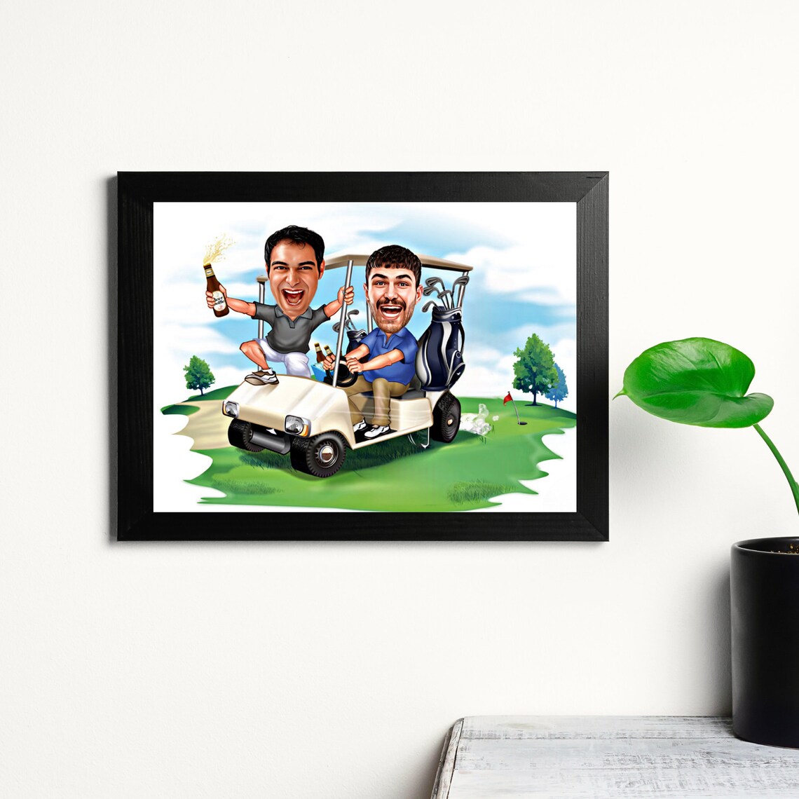 Personalized Golfer Cartoon Best Friend Gifts Caricature From Photo ...