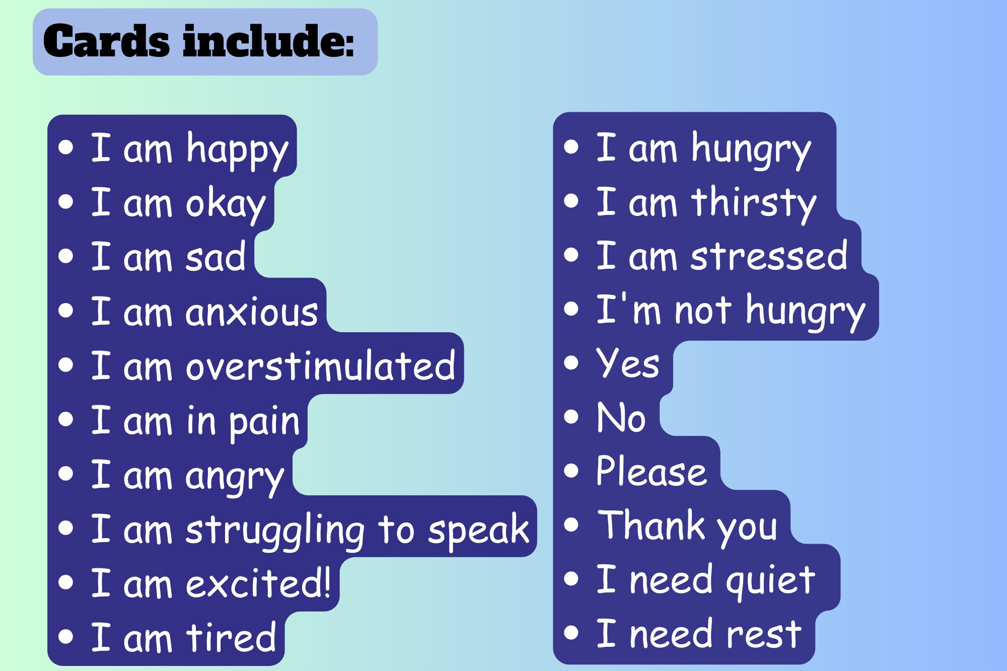 Cat Communication Cards 54pc Nonverbal Aid AAC for Autism ...