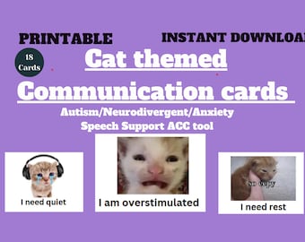 Shark Communication Cards Nonverbal Aid AAC for Autism, Neurodiversity ...