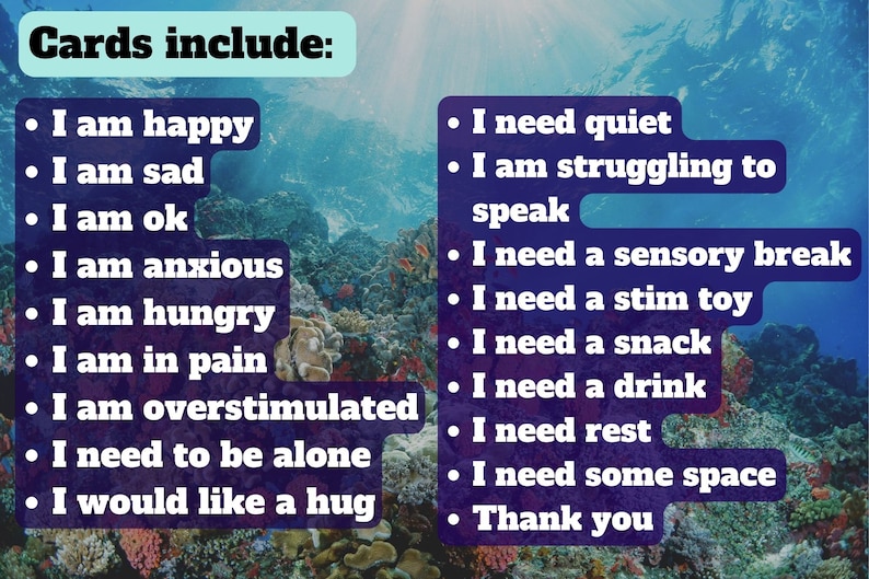 Shark Communication Cards Nonverbal Aid AAC for Autism, Neurodiversity ...