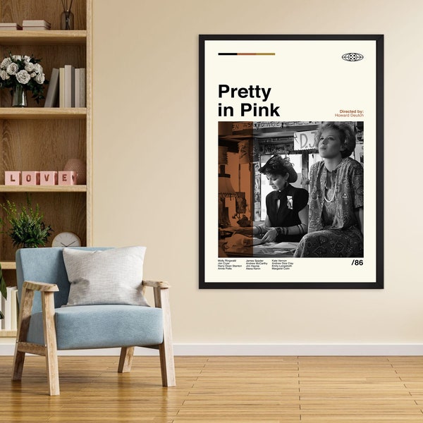 Minimalist Pretty in Pink Movie Poster - Etsy