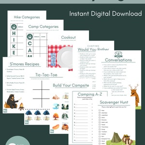 Camping Activity Book - Etsy