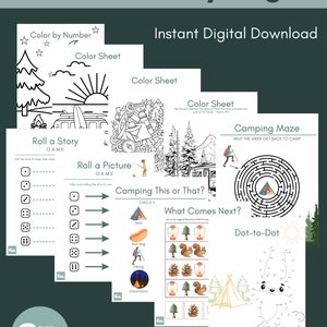 Camping Activity Book - Etsy