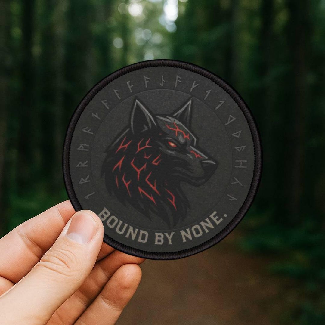 Fenrir Wolf Patch | Viking Morale Badge, Elite Stealth Gear Iron On - Etsy