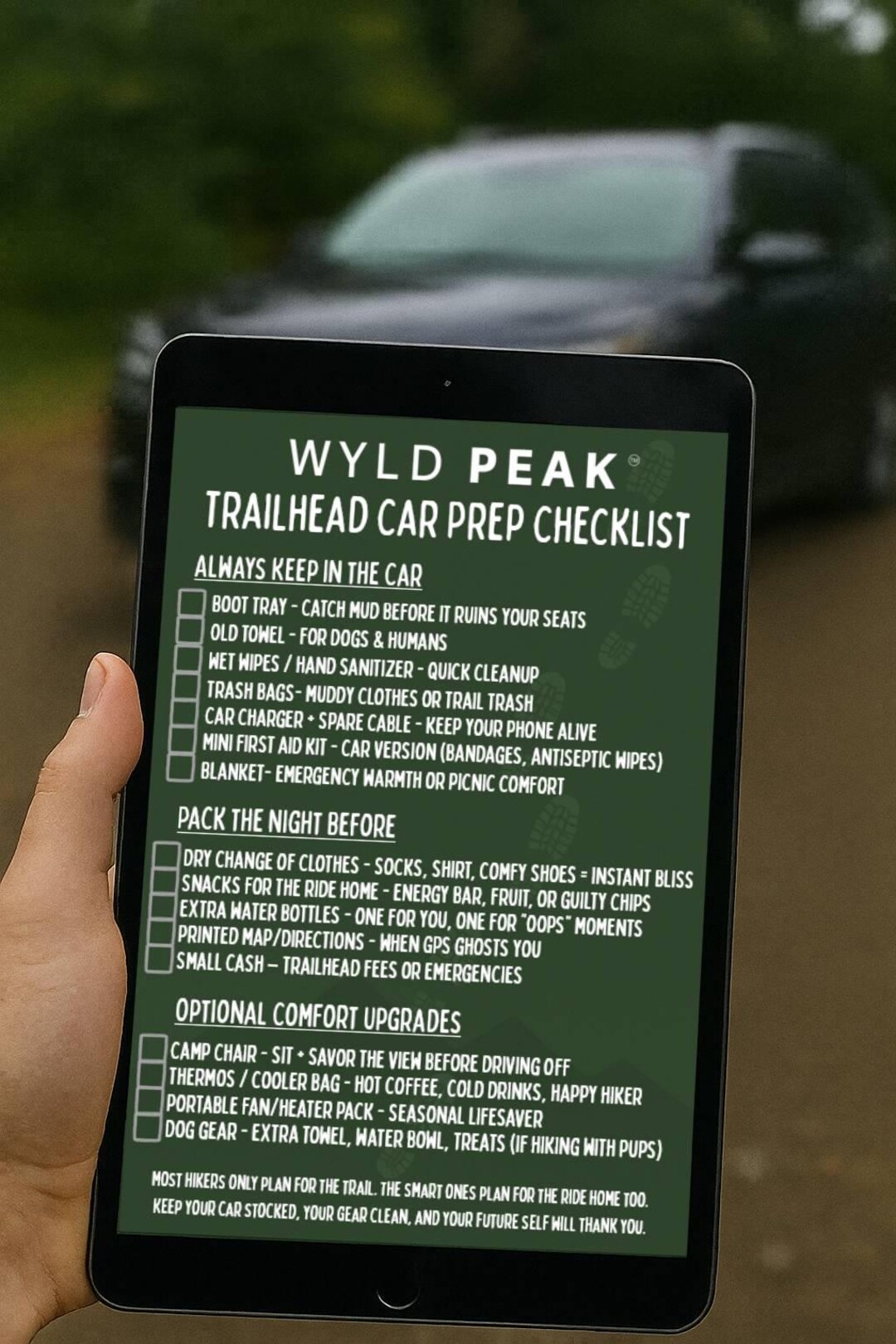 Trailhead Car Prep Checklist PDF | Vehicle Pre-trip Essentials for Off ...