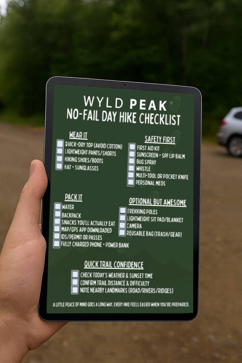 Hiking Checklist Bundle PDF, Day Hike Packing List, Dog Hiking and Car ...