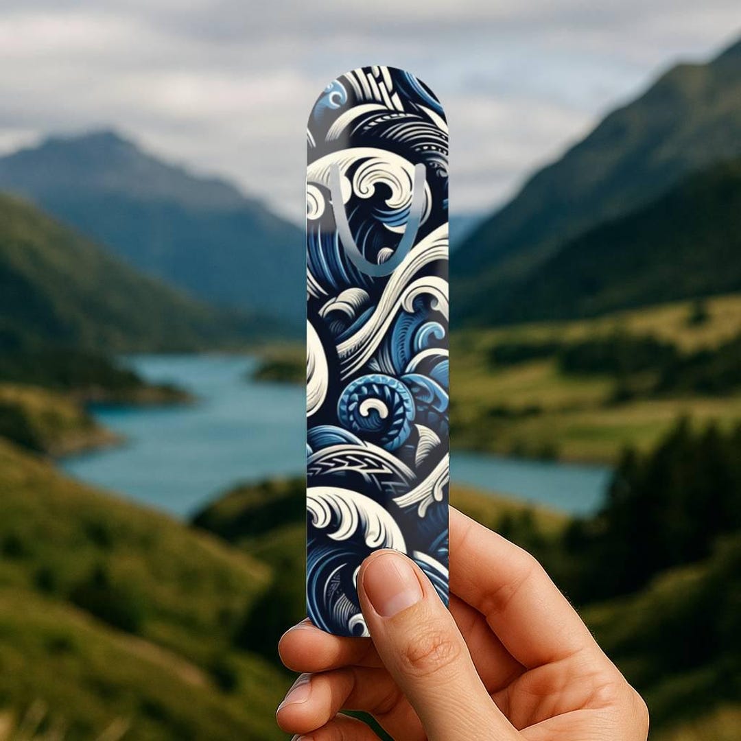 Aluminum Inspirational Bookmark, Cute Artsy Maori Puhoro Design, Metal ...