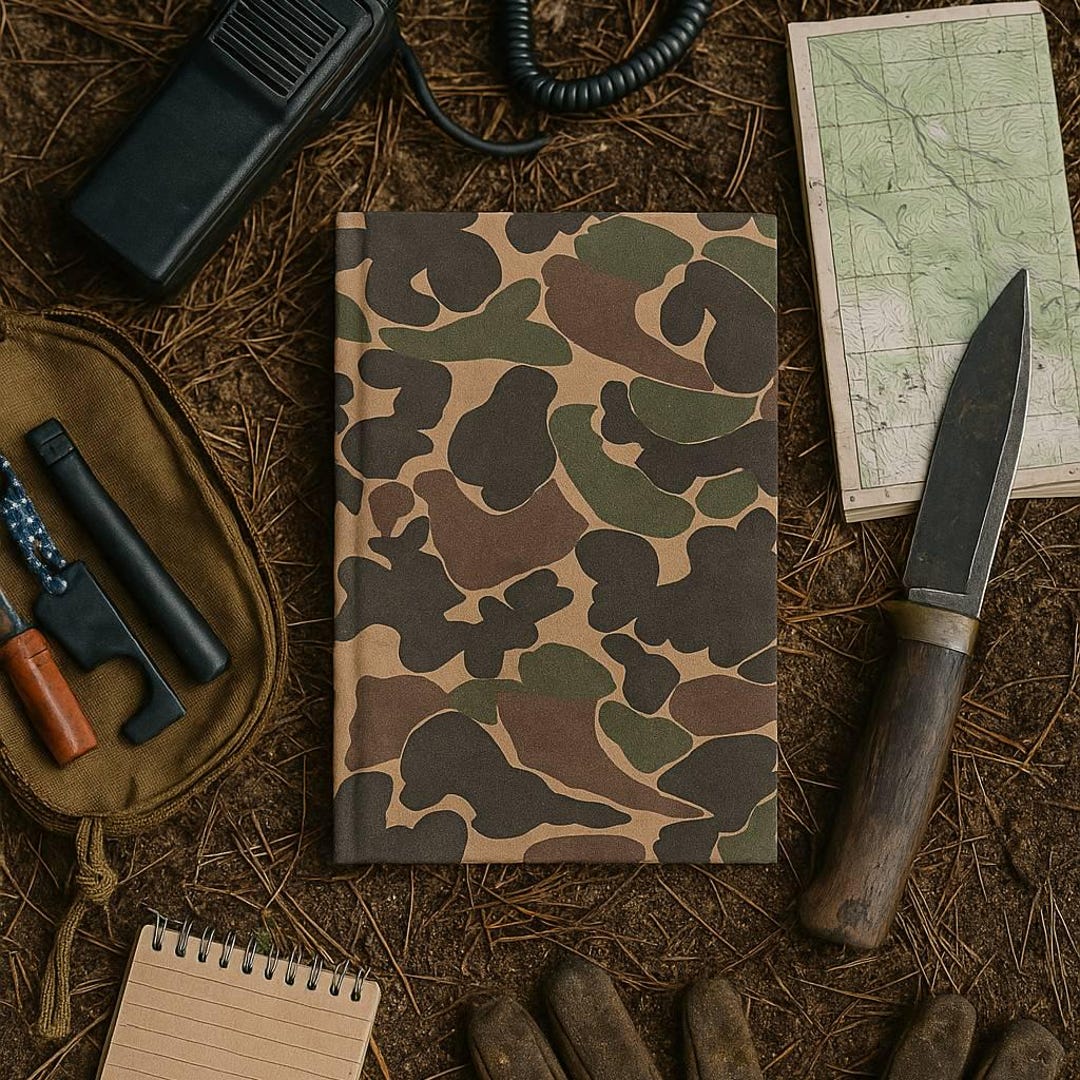 Hardcover Camo Journal | Minimalist Writing Notebook, Retro Military ...