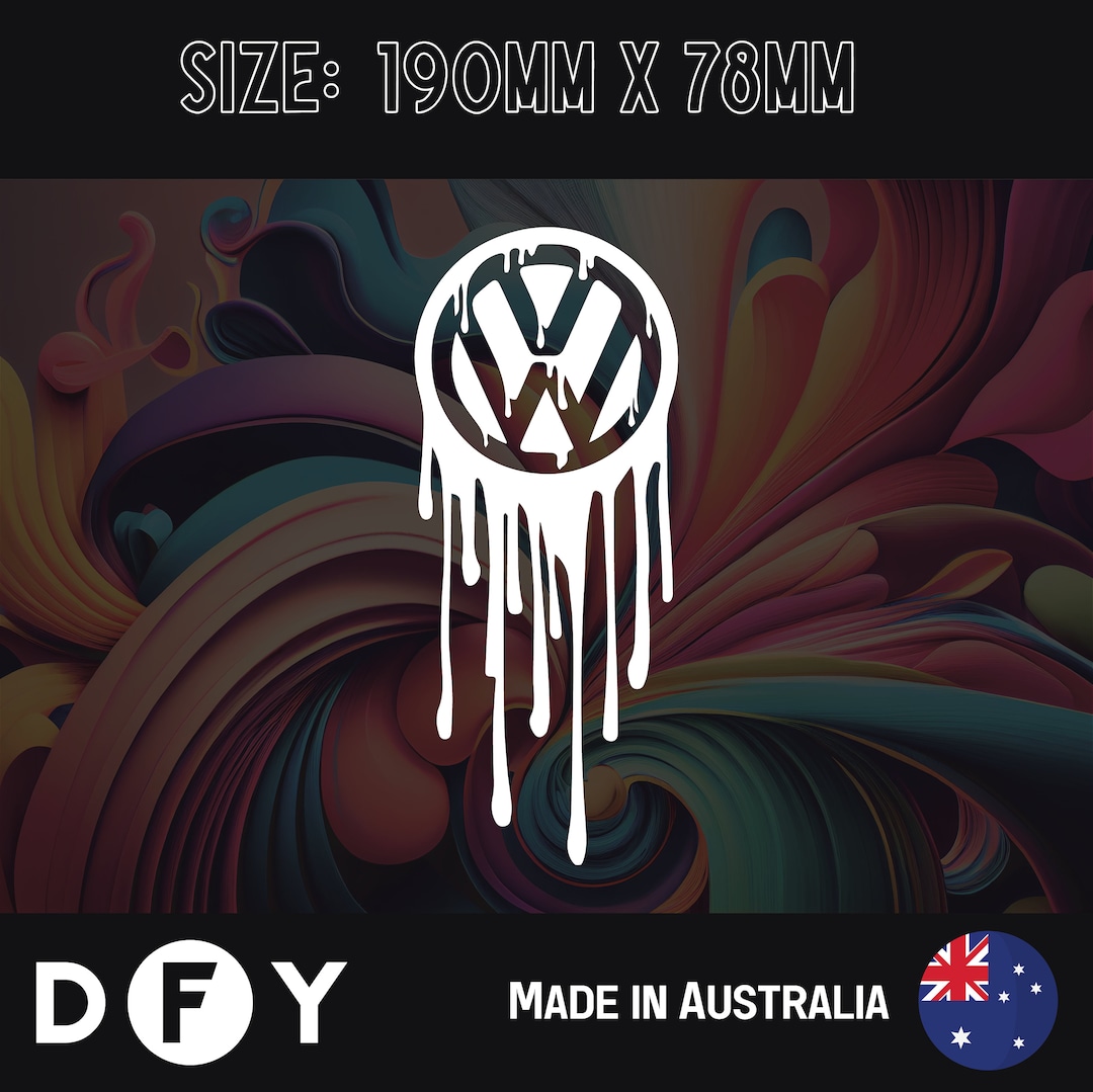 VW DRIP Logo Vinyl Decal Sticker Car Window Funny 4x4 Euro Meme 4wd Mud ...