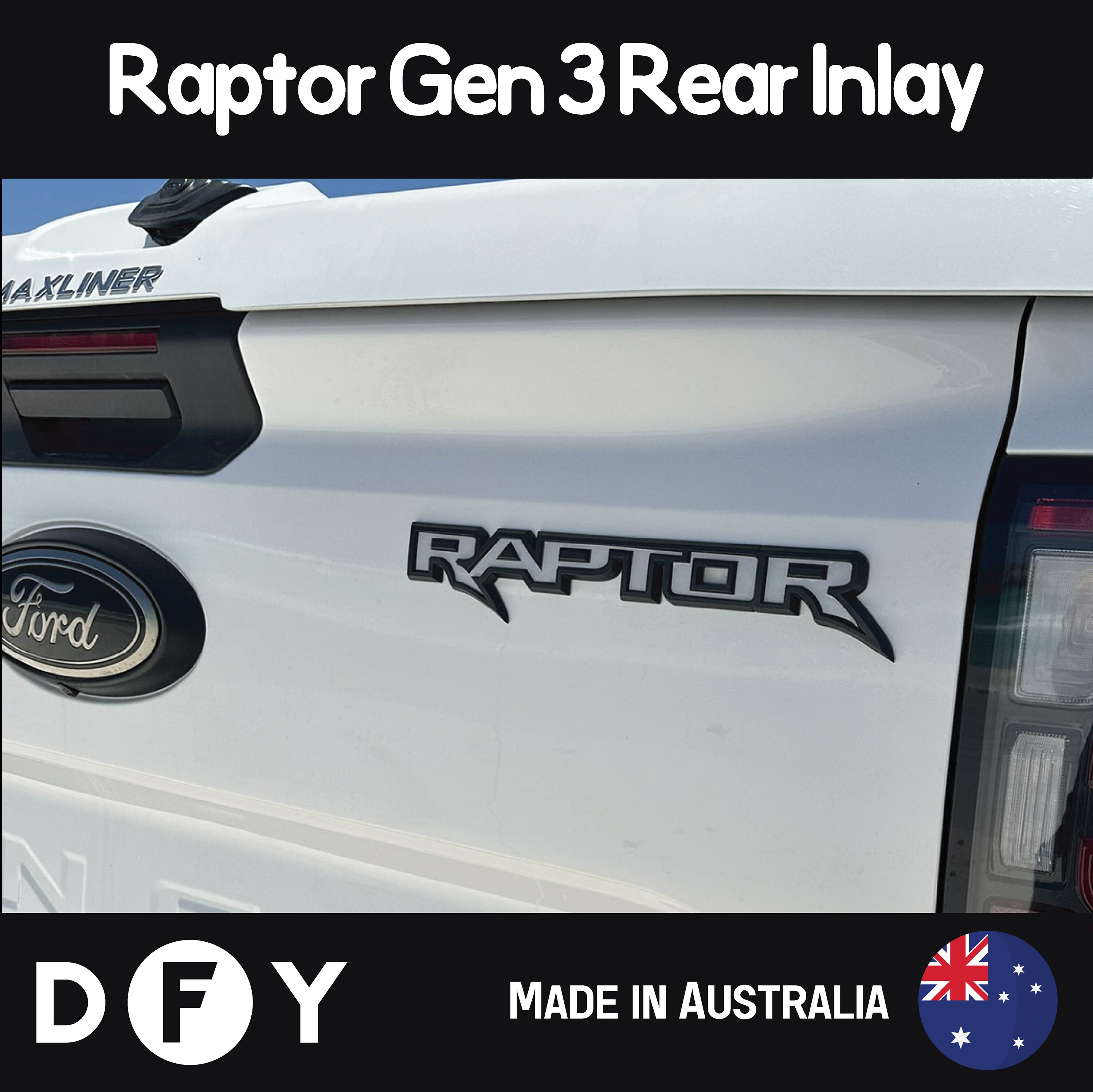 Ford Raptor Gen 3 Rear Inlay Vinyl Decal Sticker Car Window Funny 4x4 ...