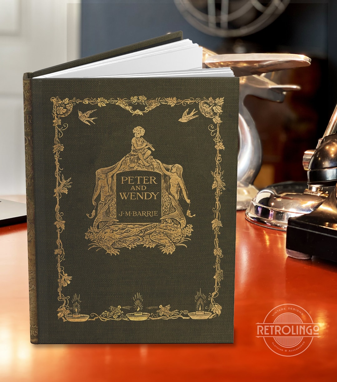 Vintage Peter & Wendy Journal, School Supplies, J.M. Barrie Fairy Tale ...