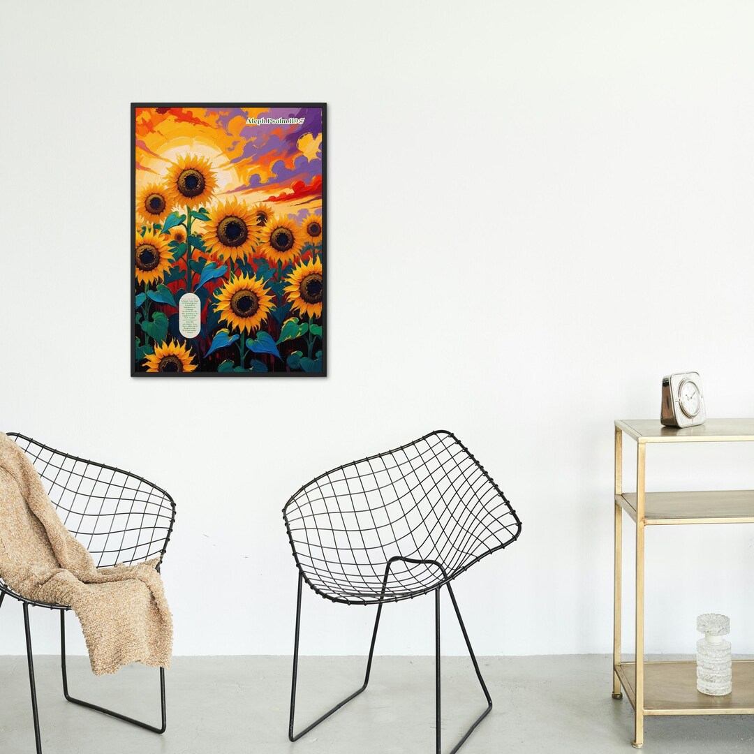 Cottagecore Sunflowers, in Countryside Fields Sunshine, Impasto Style ...