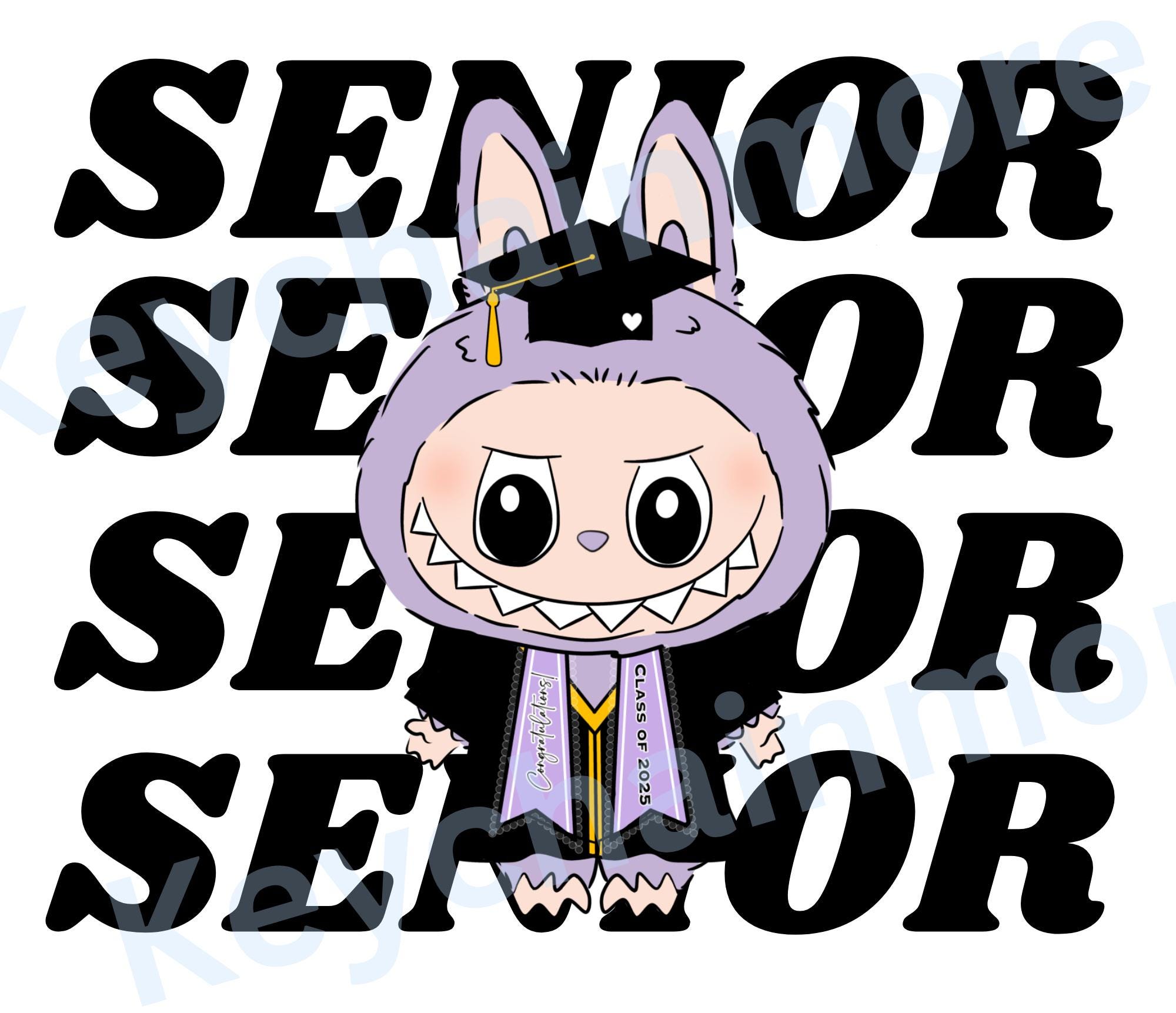 Pack of 6 LABUBU Graduation Clipart PNG, Print and Cut, Instant ...