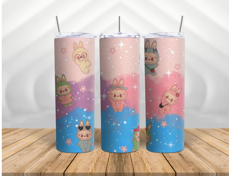 20oz LABUBU Tumbler Wrap, Sublimation PNG, Tumbler PNG Digital Download ...
