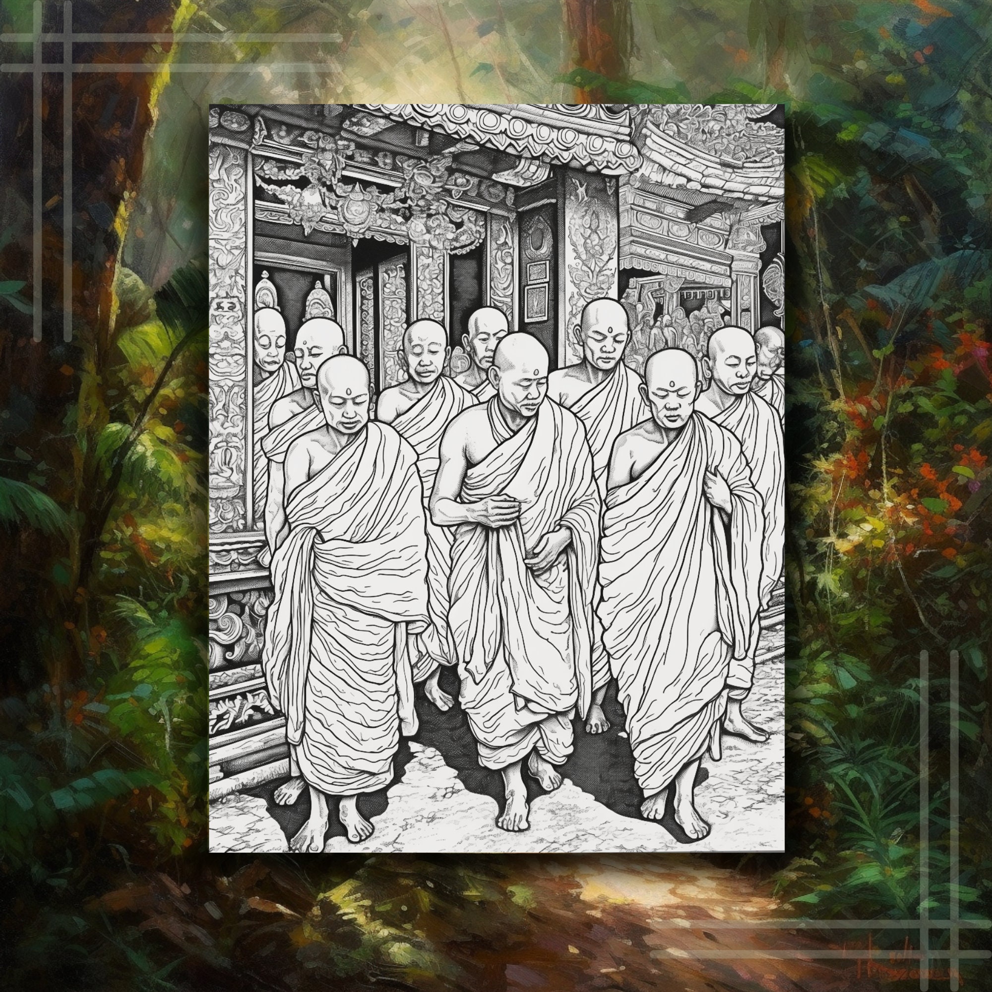 Buddhist Coloring Page Mindfulness Zen Activity Printable - Etsy