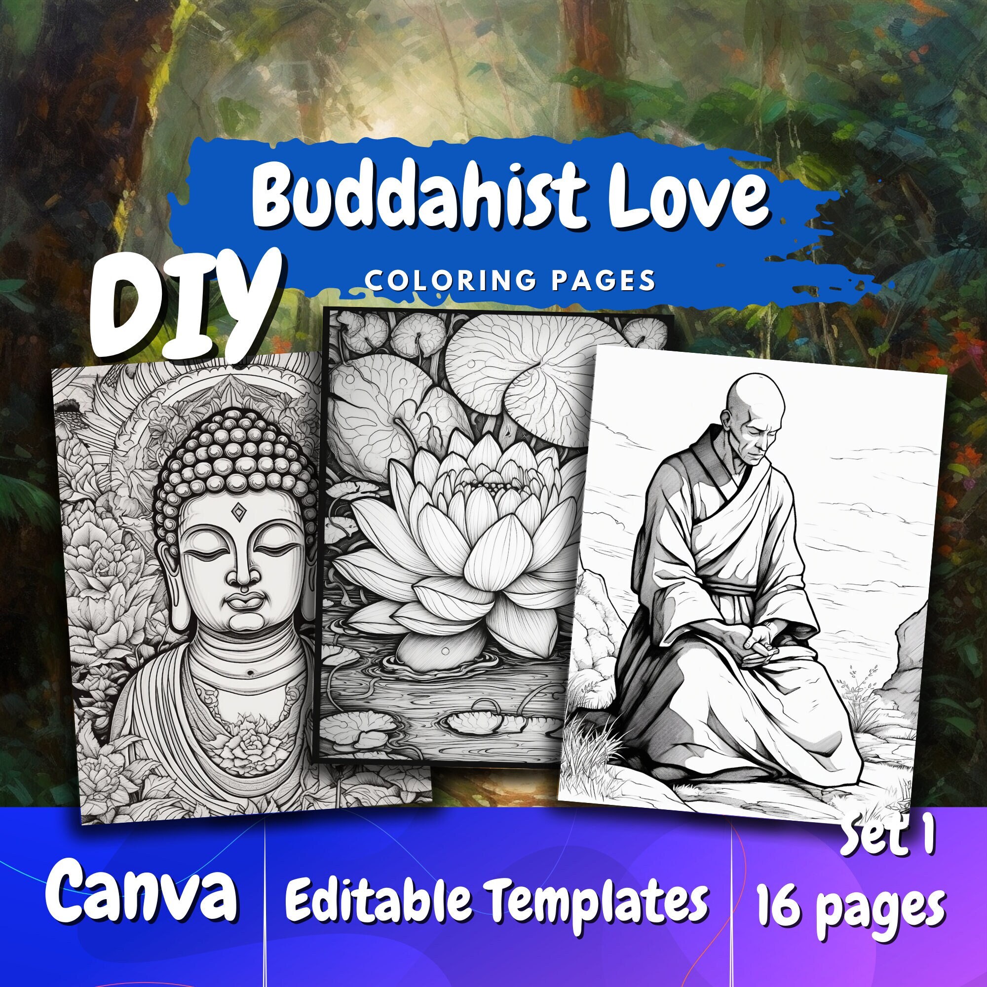 Buddhist Coloring Page Mindfulness Zen Activity Printable - Etsy