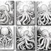 Grayscale Large Octopus Coloring Pages With Unique Designs Color ...
