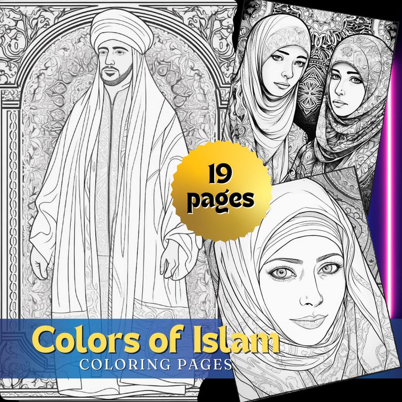 Islam Coloring Pages for Religious Color Therapy - Etsy
