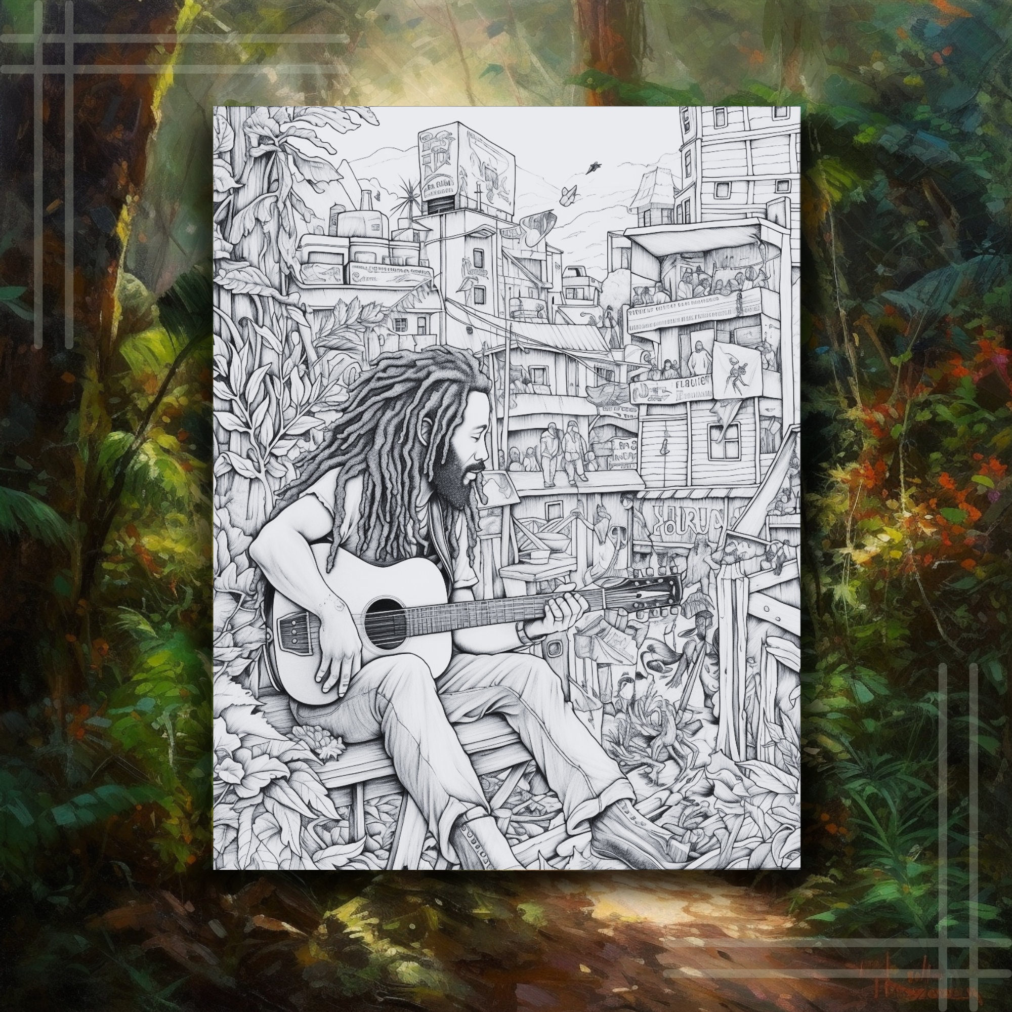 Post-apocalyptic Coloring Pages | Grayscale Dystopian Art for Adults ...