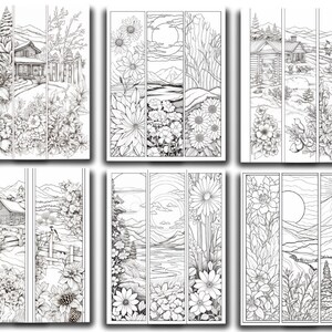 Beautiful Window View Landscape Coloring Pages for Mindful Relaxation ...