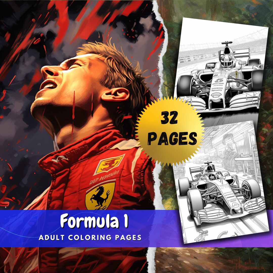 Formula 1 Coloring Pages 2023 Coloring Page and Famous Cars & Racers ...